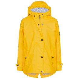 ANKERGLUT Regenjacke »Friesennerz WIZZARD PEAK KIDS« gelb 140 140 Maritimer Regenmantel mit Streifenfutter