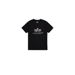 Alpha Industries T-Shirt »Basic T-Shirt BL Foil Print« black/metalsilver 5 XL 5 XL Single Jersey Stoff