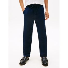 Tommy Hilfiger Webhose &raquo;LINEN VISCOSE PANT&laquo; mit Kordelzug, Logostickerei Dark Night Navy 5 (110) - N-Gr N-Gr 5 (110) Hose von Tommy Hilfiger