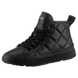 Geox Sneaker »J LAQUINNY GIRL B« High Top Sneaker, Schnürboots, Freizeitschuh mit Reißverschluss schwarz 28 28 Sneaker mit modischer Steppung und...