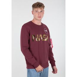 Alpha Industries Sweater »NASA Reflective Sweatshirt« burgundy/shiny gold XXL XXL RBF Tag und Utility Pocket