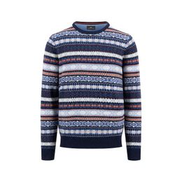 Fynch-Hatton Strickpullover mit Intarsien Muster navy S S Strickpullover von Fynch-Hatton