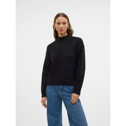 Véro Moda VERO MODA Strickpullover »VMMOON LS HIGHNECK PULLOVER GA BF« Black XS XS Pullover von Vero Moda