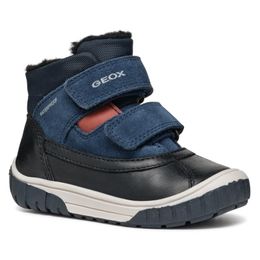 Geox Winterboots »B OMAR BOY WPF C« Klettstiefel, Babystiefel Winterstiefel mit Warmfutter schwarz-navy 26 26 Bequeme Lauflernschuhe für die kalte...