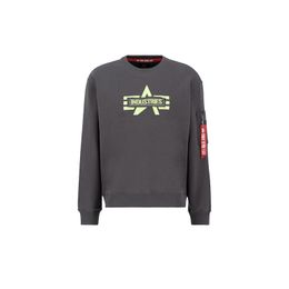 Alpha Industries Sweater »Logo Edge Sweatshirt« vintage grey XL XL Brushed Fleece Stoff