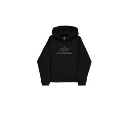 Alpha Industries Hoodie »Basic Hoodie BL TPU« black/gold M M Brushed Fleece Stoff