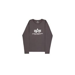 Alpha Industries Longsleeve »Basic Longsleeve BL« vintage grey L L Single Jersey Stoff