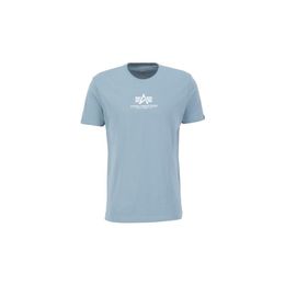 Alpha Industries T-Shirt »Basic T-Shirt ML« greyblue M M Single Jersey Stoff