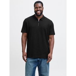 Jack & Jones PlusSize JACK & JONES PLUSSIZE Poloshirt »JJEAUSTIN ZIP POLO SS NOOS PLS« Black Detail:Classic 6XL 6XL Polo mit Knopfleiste von Jack & Jones Plus Size