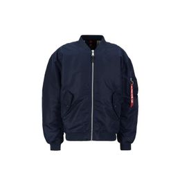 Alpha Industries Bomberjacke »MA-1 CS« ultra navy L L Flight Nylon Stoff
