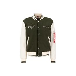 Alpha Industries Bomberjacke »Varsity Air Force Jacket« dark olive XL XL Kunst Melton Stoff