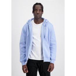Alpha Industries Hoodie »Basic Zip Hoodie SL« light blue S S Brushed Fleece Stoff