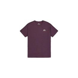 Alpha Industries T-Shirt »Basic T-Shirt SL« Plum L L Single Jersey Stoff