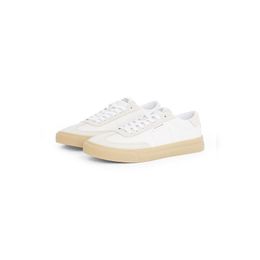 Tommy Hilfiger Sneaker »TH CUPSET SUMMER LTH«, Freizeitschuh, Halbschuh, Schnürschuh mit seitlichem Label natur 41 41 Schnürer mit Logoschriftzug...
