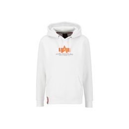 Alpha Industries Hoodie »Basic Hoodie BL Rubber« white M M Brushed Fleece Stoff
