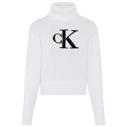 Calvin Klein Jeans Strickpullover Rollkragen, Logo-Druck Brilliant White XS (36) XS (36) Rollkragenpullover von Calvin Klein Jeans Womanswear