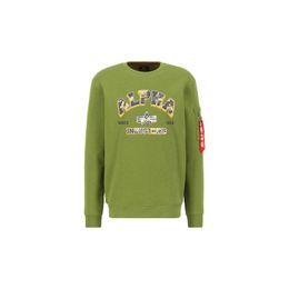 Alpha Industries Sweater »College Camo Sweatshirt« moss green XS XS Rib Bündchen am Hals, Ärmeln und Saum