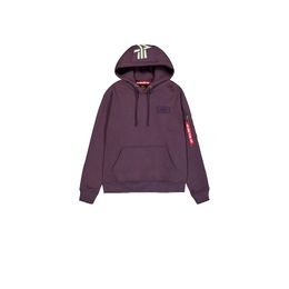 Alpha Industries Hoodie »Backprint Hoodie « Plum L L Brushed Fleece Stoff