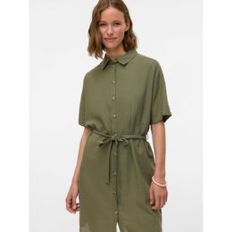 Véro Moda VERO MODA Blusenkleid »VMTHEA SS SHORT SHIRT DRESS WVN NOOS« Sommerkleid Deep Lichen Green L - N-Gr N-Gr L Kurzes Kleid von Vero Moda