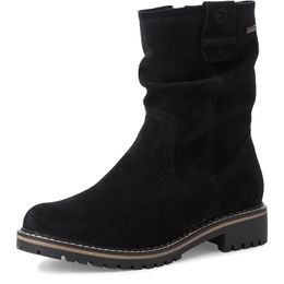 Tamaris Winterstiefelette, Blockabsatz, Winterboots, Stiefelette mit Duo Tex-Ausstattung schwarz 37 37 Winterboots mit Raffungen am slouchy Schaft