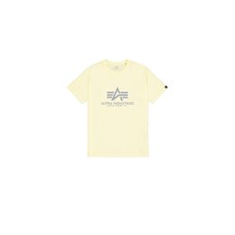 Alpha Industries T-Shirt »Basic T-Shirt BL« retro yellow L L Single Jersey Stoff