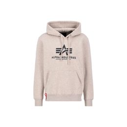 Alpha Industries Hoodie »Basic Hoodie BL« hazel melange S S Brushed Fleece Stoff
