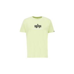 Alpha Industries T-Shirt »Basic T-Shirt BL Rubber« Arctic Lime XL XL Single Jersey Stoff