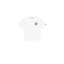 Alpha Industries T-Shirt »Logo Backprint T-Shirt W« white S S Single Jersey Stoff