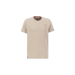 Alpha Industries T-Shirt »Embroidery T-Shirt« vintage sand XXL XXL Single Jersey Stoff