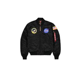 Alpha Industries Bomberjacke »MA-1 VF Vintage Fit NASA« black XXXS XXXS Flight Nylon Stoff