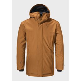 Schöffel SCHÖFFEL Langjacke »Urban Ins Parka Style Crivat MNS« mit Kapuze 4745 - braun 54 54 Wasserdicht & atmungsaktiv dank 2-Lagen VENTURI Membrane