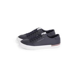 Tommy Hilfiger Sneaker »CORE CORPORATE VULC LEATHER«, Freizeitschuh, Halbschuh, Schnürer mit Logoschriftzug dunkelblau 46 46 Basic Schnürer mit...