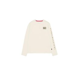 Alpha Industries Longsleeve »Camo Sleeve Longsleeve« vintage white L L Single Jersey Stoff