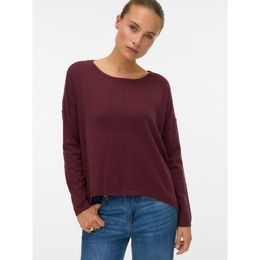 Véro Moda VERO MODA Rundhalspullover »VMBREEZE AURA LS ZIPPER BLOUSE NOOS« Winetasting XS XS Leichter Pullover von Vero Moda