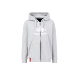 Alpha Industries Hoodie »Basic Zip Hoodie BL PP« pastel grey XS XS Brushed Fleece Stoff