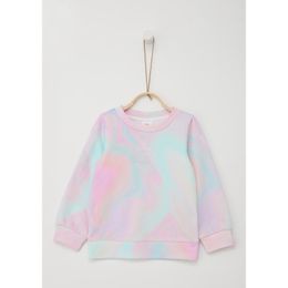s.Oliver JUNIOR Sweatshirt mit Schriftzug White Tyedye 116/122 116/122 Sweatshirt von s.Oliver Junior