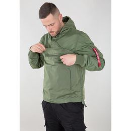 Alpha Industries Anorak »TT Anorak LW« sage-green L L Reißverschluss Half-zip und seitliche Öffnung