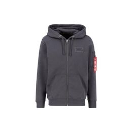 Alpha Industries Hoodie »Backprint Zip Hoodie« vintage grey 5 XL 5 XL Brushed Fleece Stoff