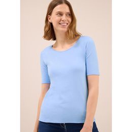 Cecil Rundhalsshirt »Style Lena« mit Halbärmeln sporty light blue XL (44) XL (44) Feminines T-Shirt von Cecil