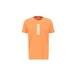 Alpha Industries T-Shirt »Alpha Puff Print T-Shirt« tangerine S S Single Jersey Stoff