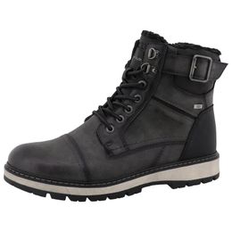 Tom Tailor Winterboots, Outdoorschuh, Winterstiefel, Schn&uuml;rboots mit TEX-Membran, Weite G dunkelgrau used 44 44 Schn&uuml;rboots mit Zierschnalle,...