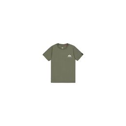 Alpha Industries T-Shirt »Basic T-Shirt SL K« dark olive 10 10 Single Jersey Stoff