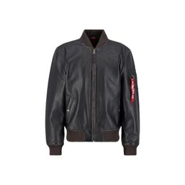 Alpha Industries Lederjacke »MA-1 Leather LF« vintage brown S S Kuhleder
