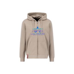 Alpha Industries Hoodie »Basic Zip Hoodie Rainbow Refl.« vintage sand XXL XXL Brushed Fleece Stoff