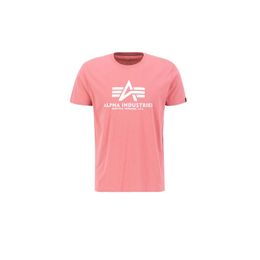 Alpha Industries T-Shirt »Basic T-Shirt BL« coral red M M Single Jersey Stoff