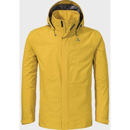 Schöffel SCHÖFFEL Outdoorjacke »Jacket Gmund M« mit Kapuze 5205 - gelb 56 56 Wasserdicht & atmungsaktiv dank 2-Lagen VENTURI Ripstop