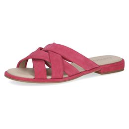 Caprice Damen Pantolette , Blockabsatz, Sommerschuh, Schlupfschuh mit Kreuzbandage pink 40