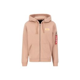 Alpha Industries Hoodie »Backprint Zip Hoodie« Dusty Coral XS XS Brushed Fleece Stoff
