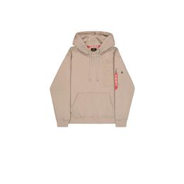 Alpha Industries Hoodie »Embroidery Hoodie« vintage sand M M Brushed Fleece Stoff