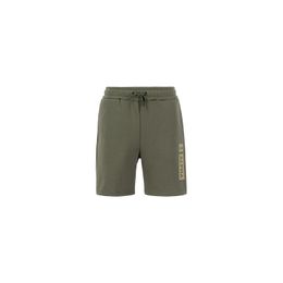 Alpha Industries Shorts »Alpha Puff Print Short« dark olive L - Normalgrößen Normalgrößen L Brushed Fleece Stoff